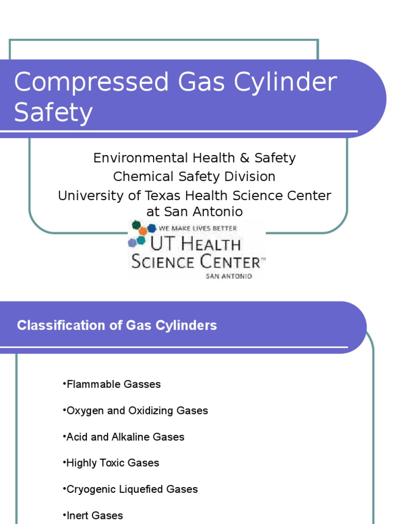 Compressed Gas Cylinder Safety | PDF | Industrial Gases | Chemical ...