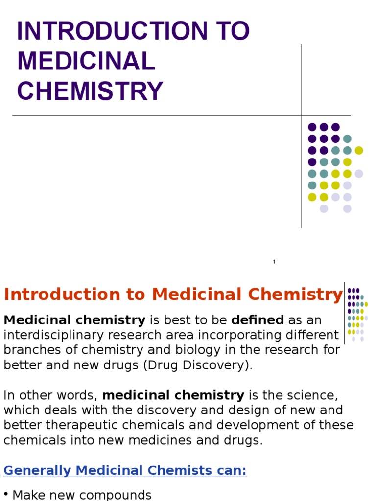 Medicinal Chemistry Basics | PDF | Isomer | Solubility