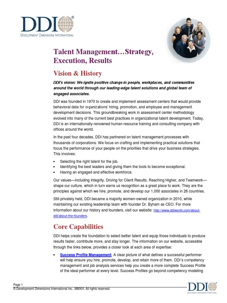 DDI Company Profile | PDF | Competence (Human Resources) | Leadership