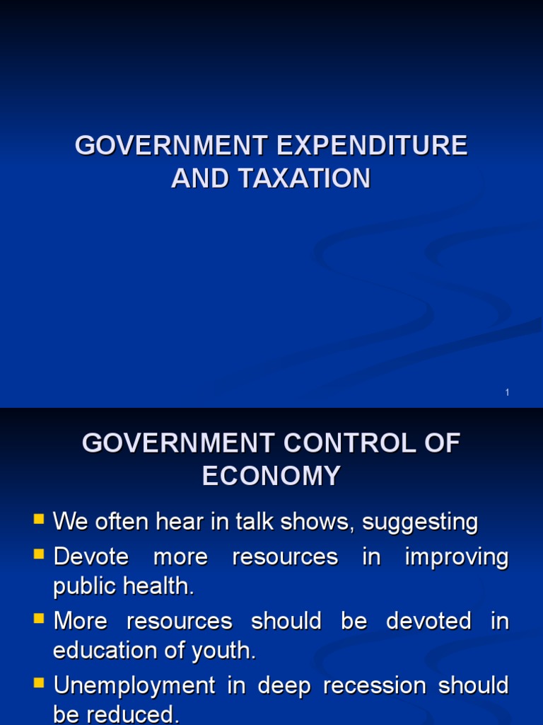 Government Expenditure and Taxation | PDF | Government Spending ...