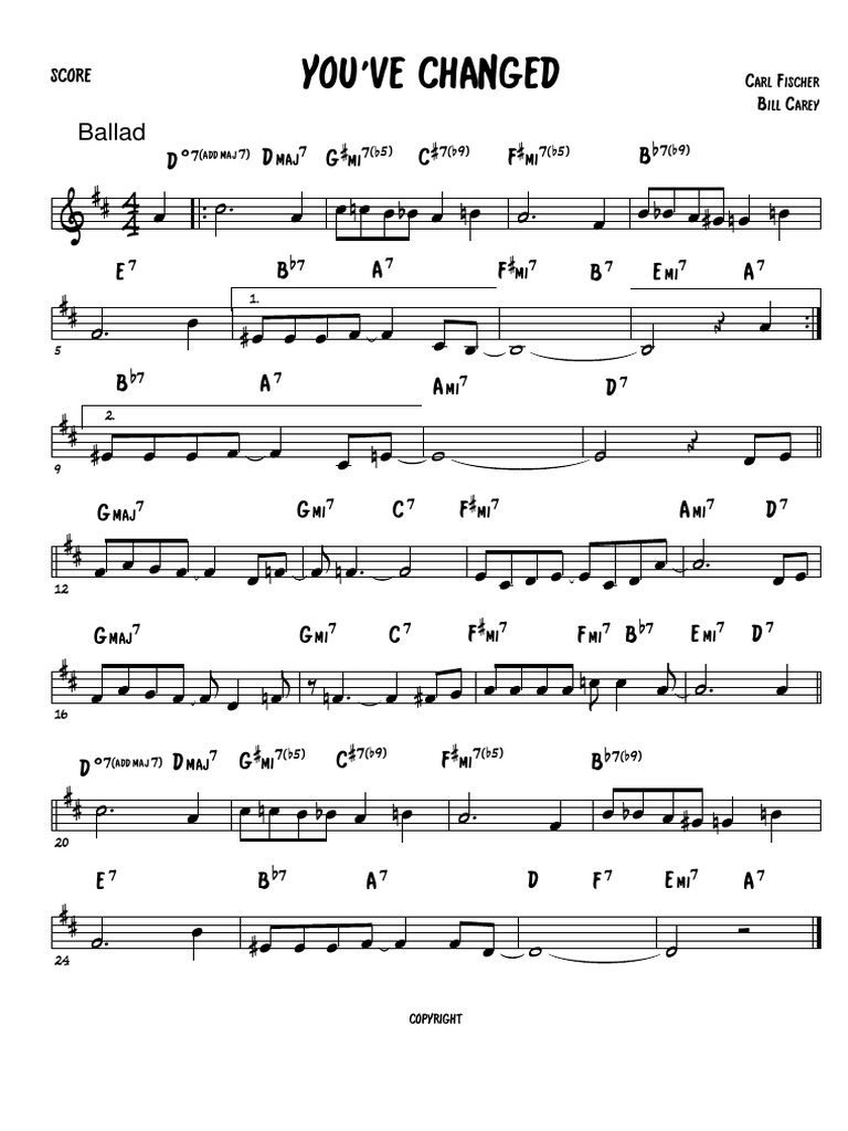 Youve-Changed Sax PDF | PDF