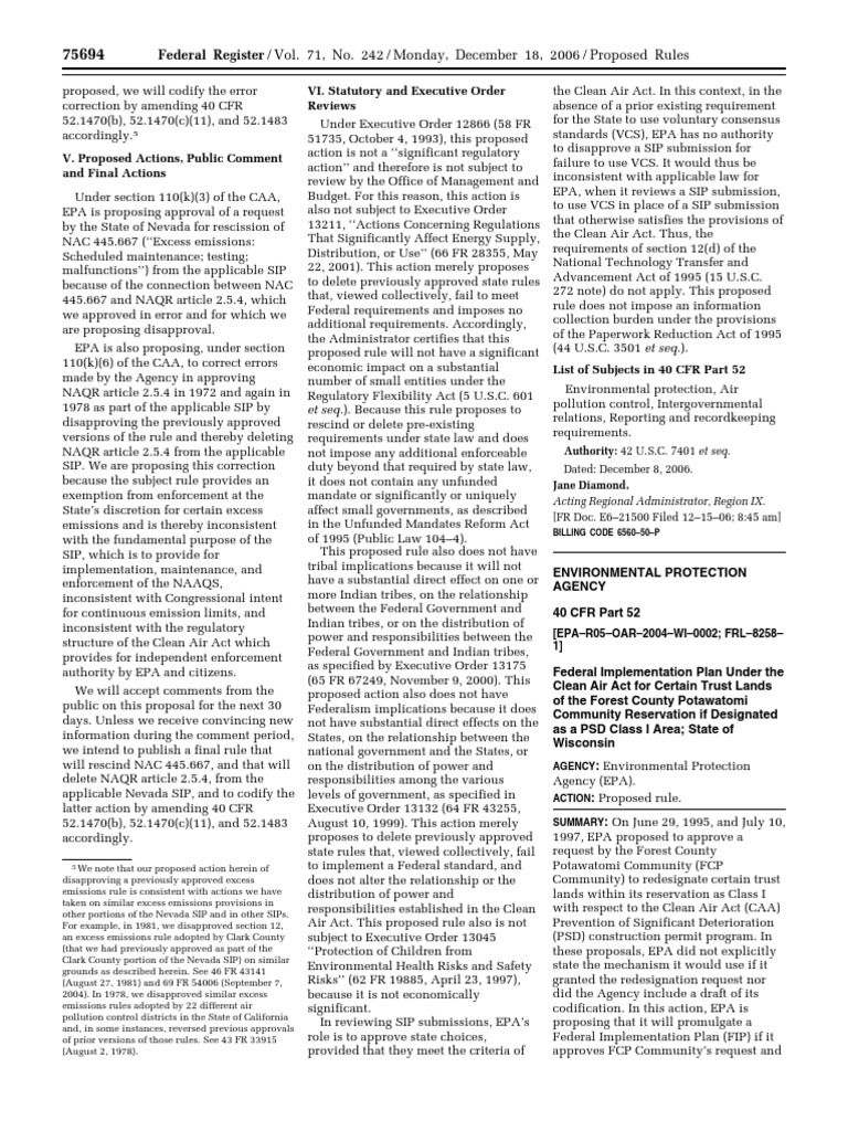 Proposed Rule: Air Pollution Standards of Performance For New ...