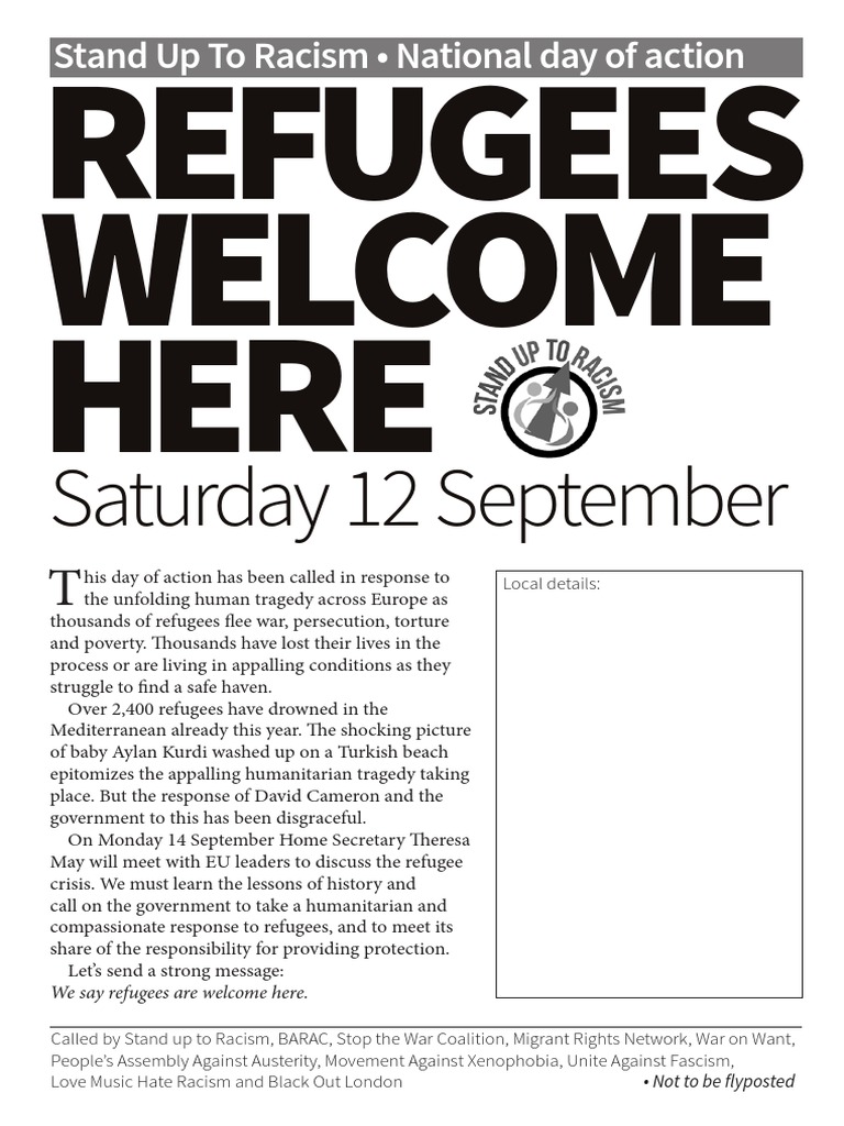 Refugees Welcome Demo Poster National | PDF