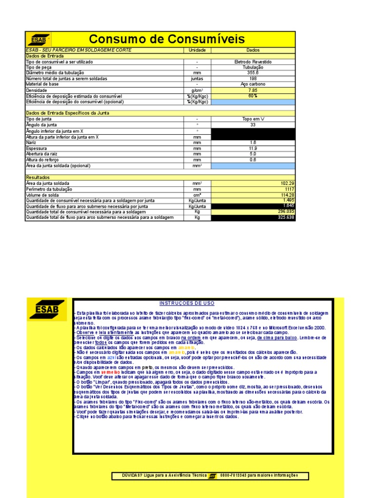 Cálculo de Consumo de Eletrodos Revestidos | PDF | Natureza