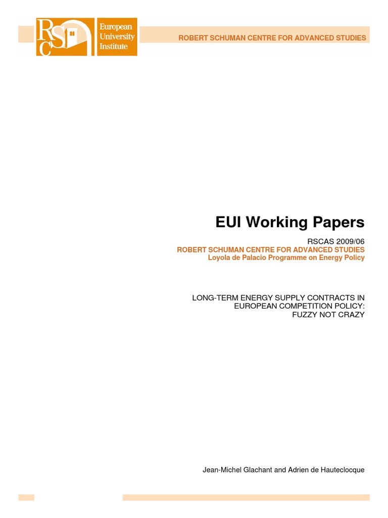 EUI Working Papers: Robert Schuman Centre For Advanced Studies | PDF ...
