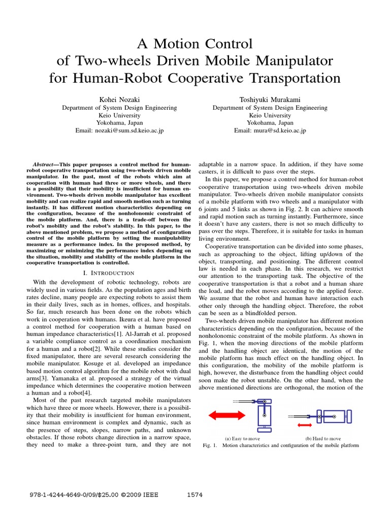 A Motion Control | PDF | Kinematics | Robot