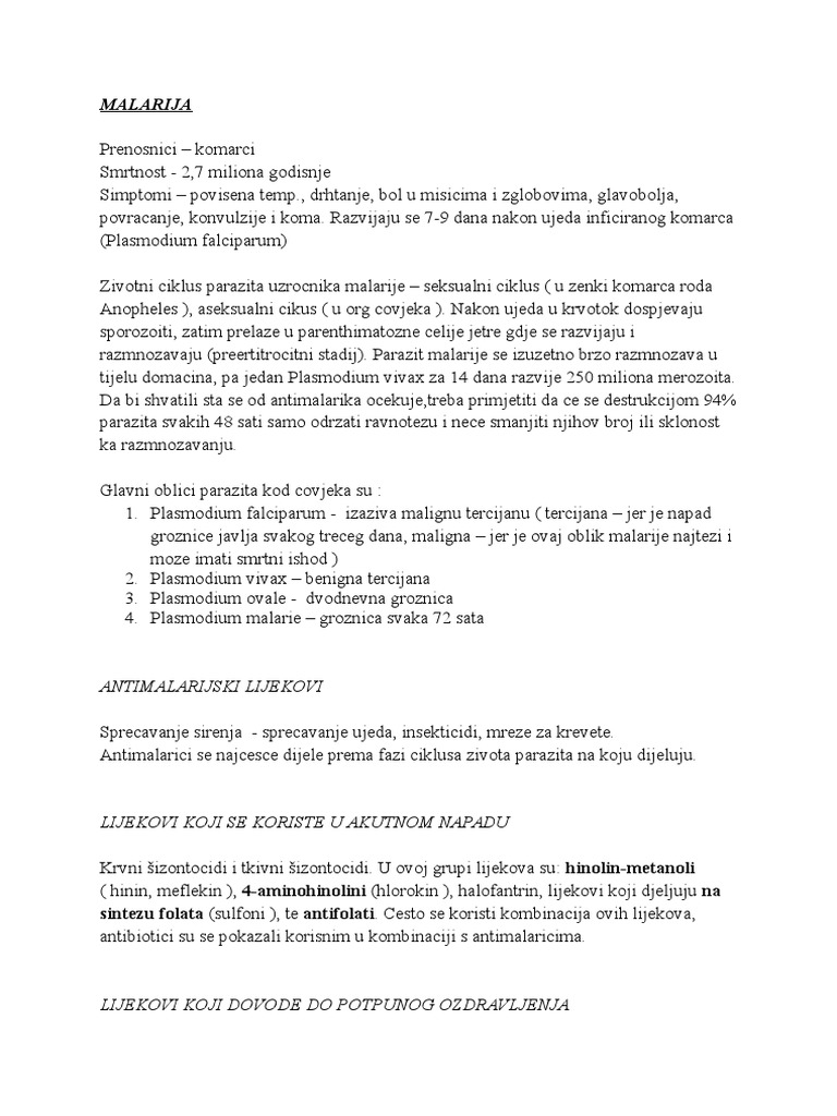 MALARIJA | PDF