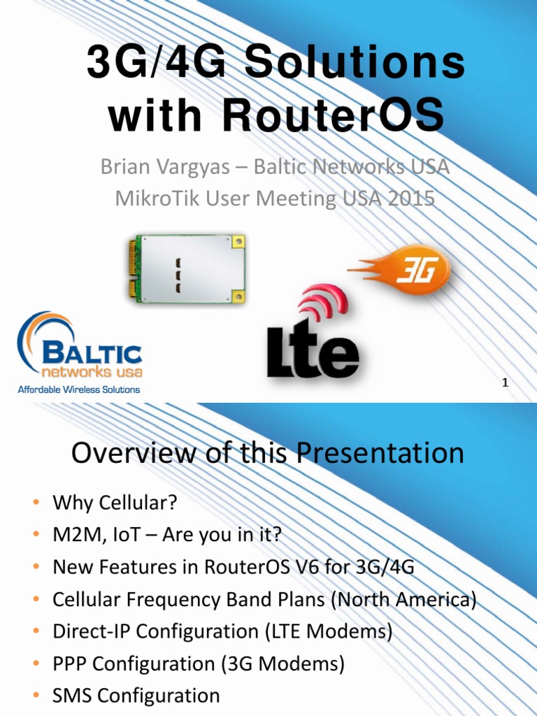 RouterOS 3G/4G for IoT & M2M Users | PDF | Short Message Service | 4 G