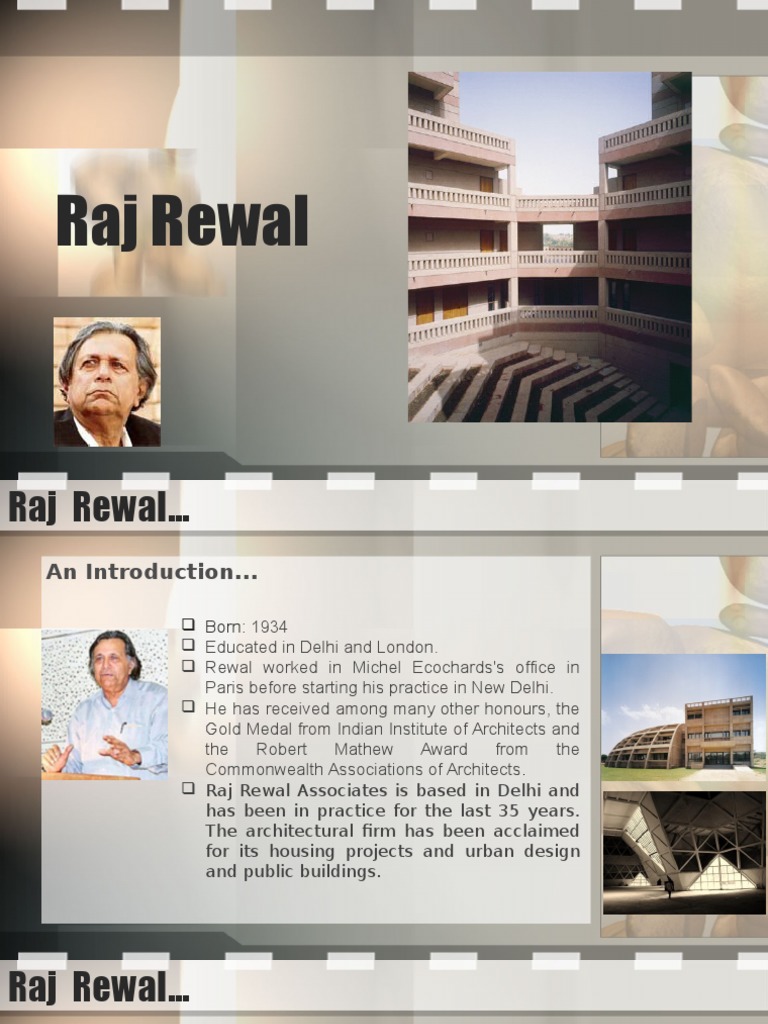 Biography and Overview of Renowned Indian Architect Raj Rewal | PDF ...