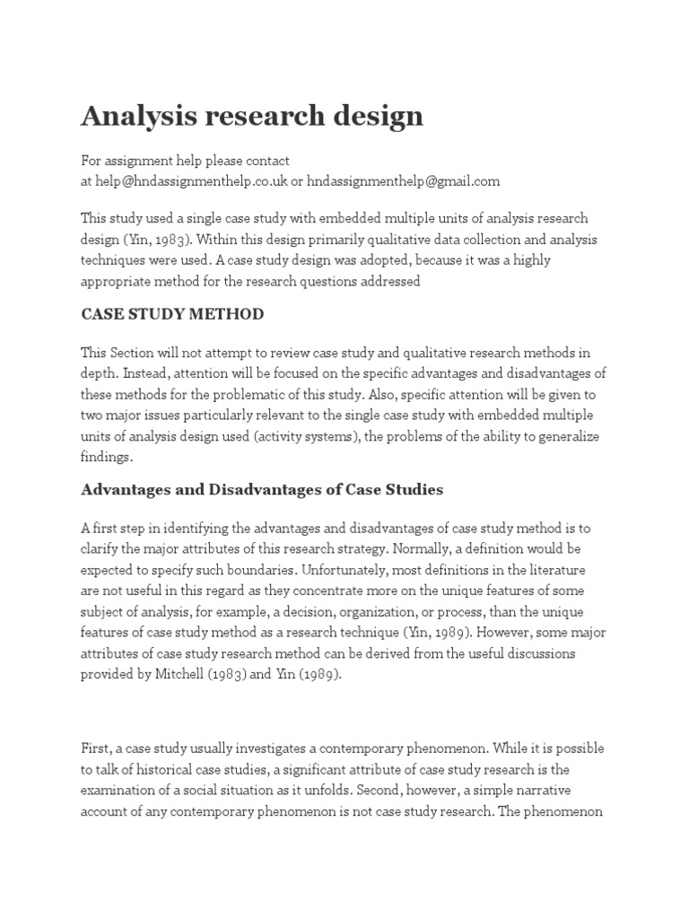 Analysis Research Design | PDF | Research Design | Qualitative Research