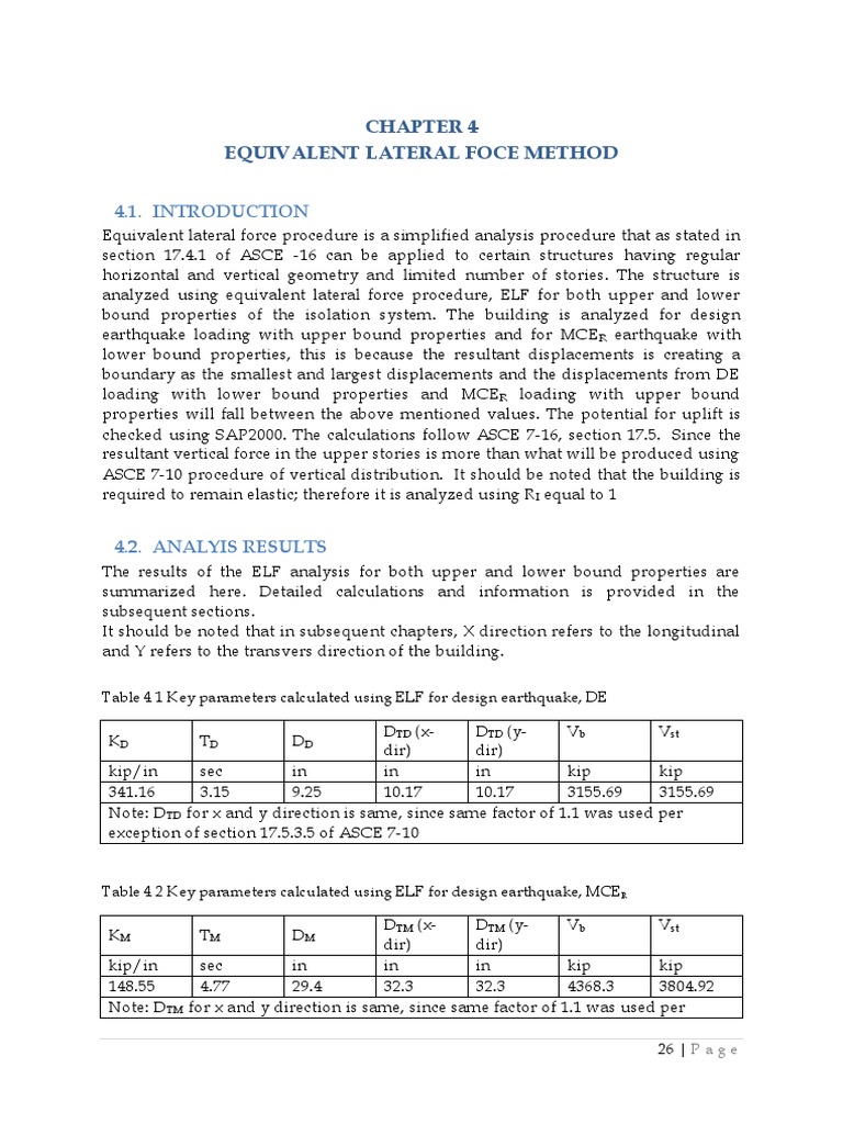 EQUIVALENT LATERAL FORCE PROCEDURE | Earthquakes | Solid Mechanics