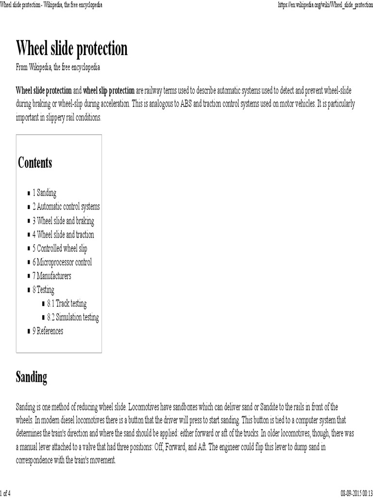Wheel Slide Protection | PDF | Rail Transport | Transport
