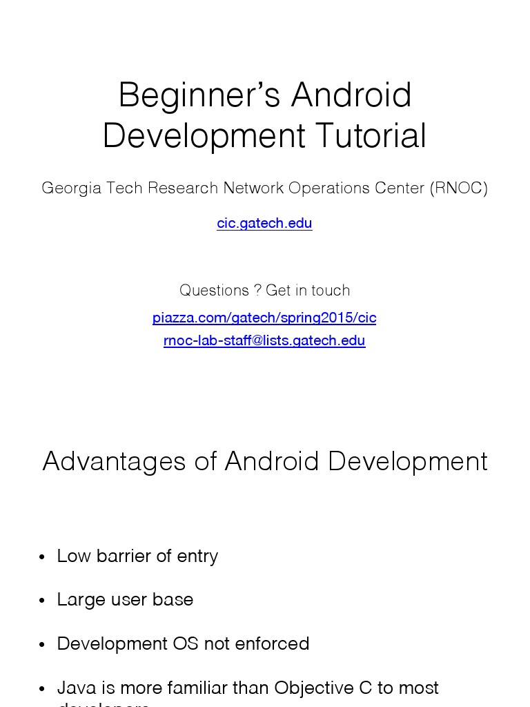 Workshop 04 - Android Development PDF | PDF | Android (Operating System) | Databases