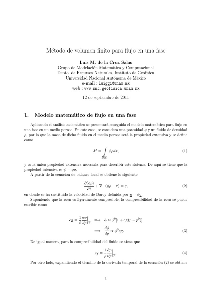 Metodo de Volumen Finito | PDF | Algoritmos | Ecuaciones