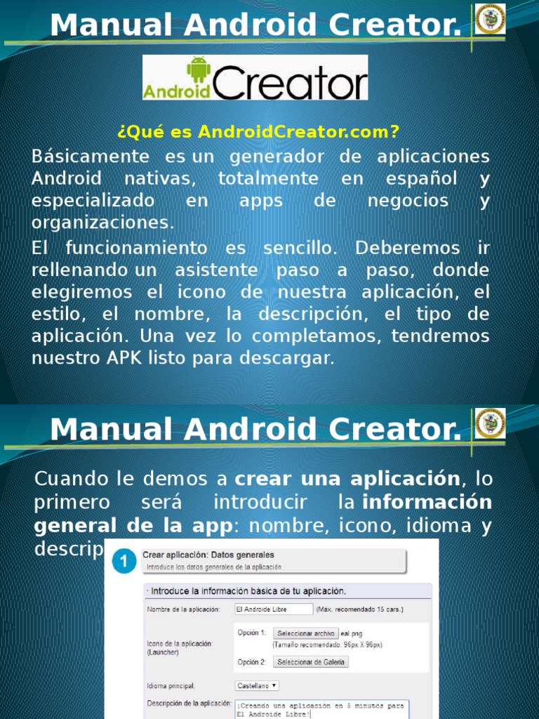 Manual Android Creator | PDF | Android (sistema operativo) | Aplicación ...