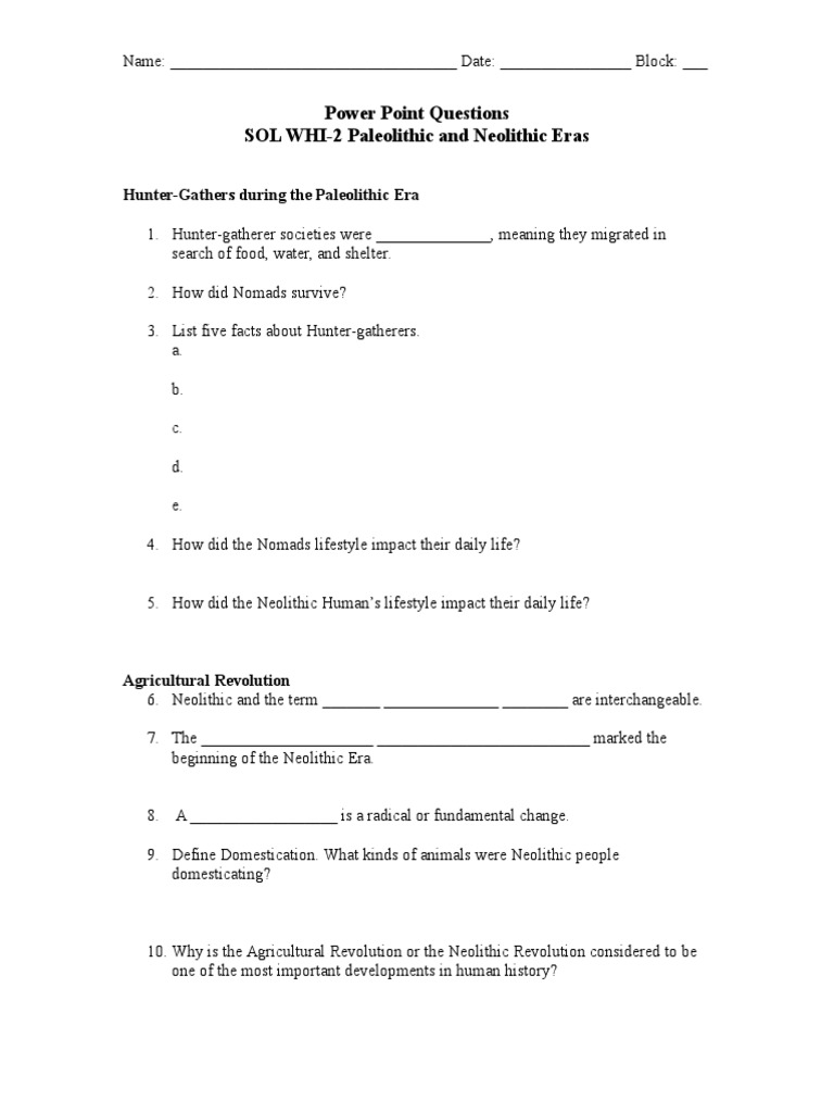 Neolithic Paleolithic | PDF | Neolithic | Hunter Gatherer