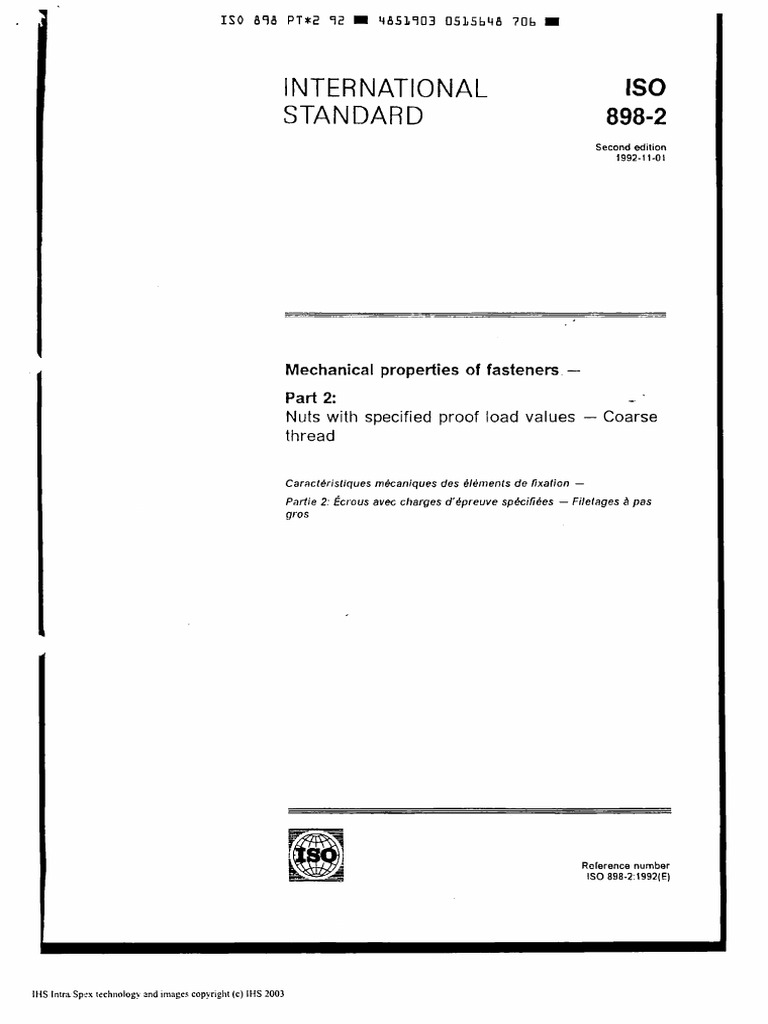 Iso 898-2 | PDF