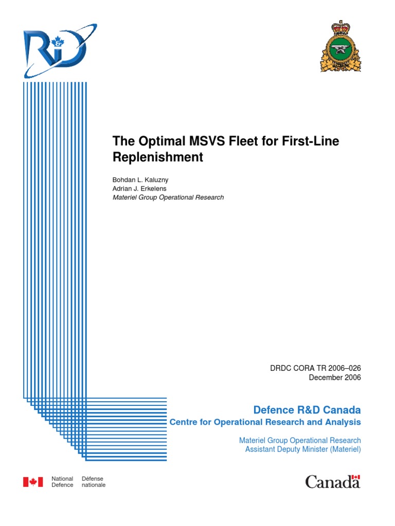 Report - The Optimal MSVS Fleet For First-Line Replenishment | PDF ...