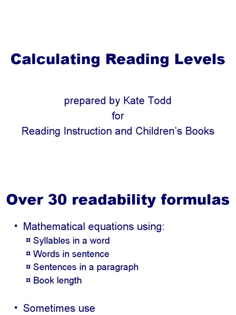 Readability and Children's Books | PDF