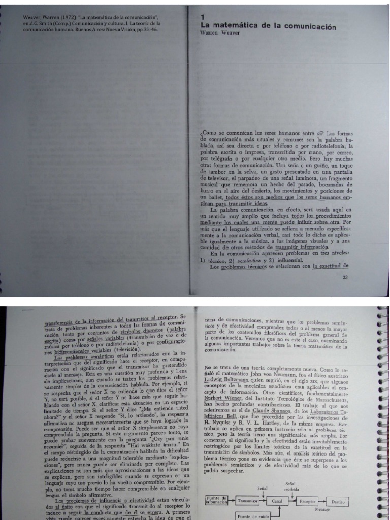 La Matematica de La Comunicacion-Warren Weaver | PDF