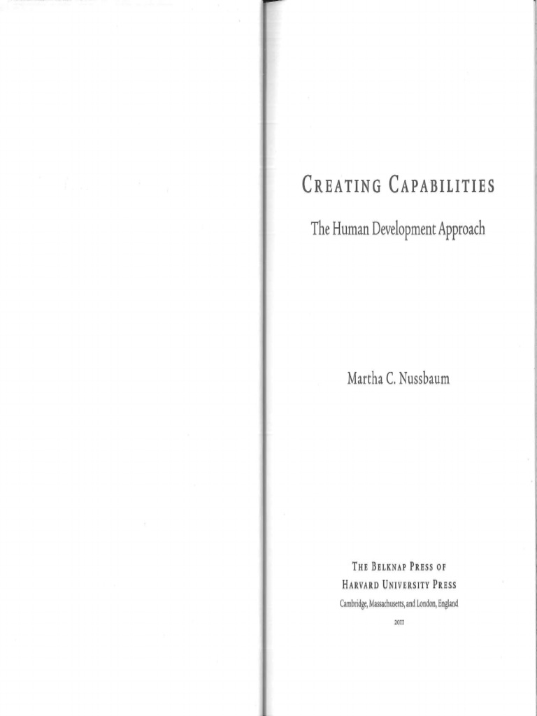 Nussbaum (2011), Creating Capabilities | PDF