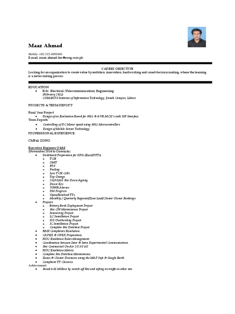 Maaz Ahmad CV PDF | PDF | Digital Technology | Electronic Engineering