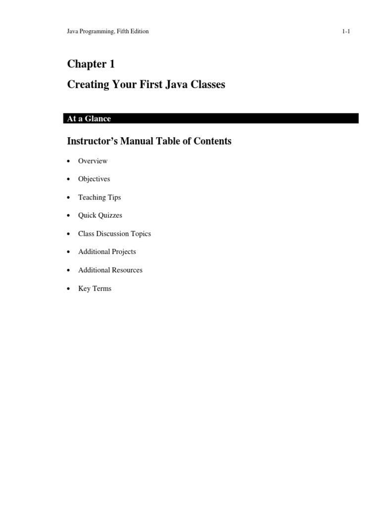IM ch01 | PDF | Java (Programming Language) | Class (Computer Programming)