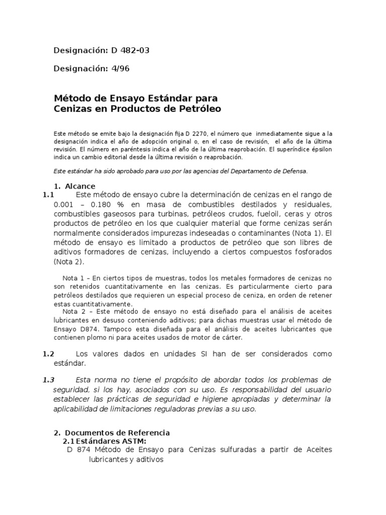 Astm D 482-03 | PDF | Petróleo | Lubricante