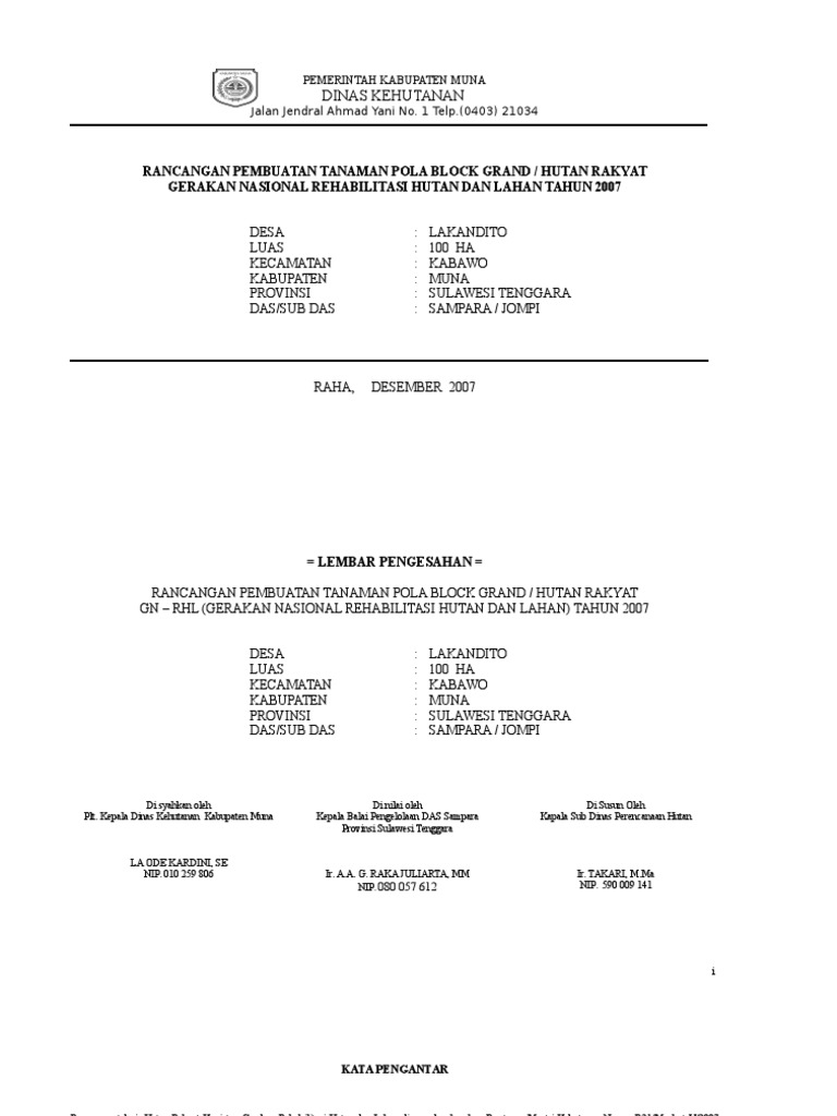 Rantek Hutan Rakyat | PDF