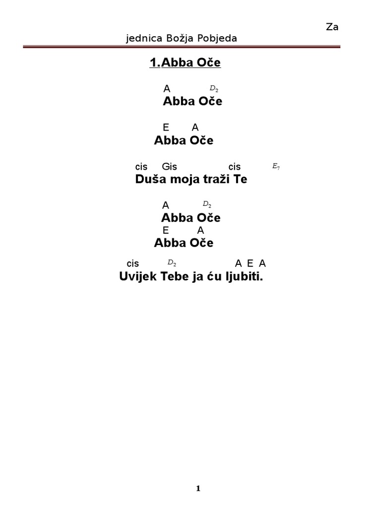 BOŽJA POBJEDA, Pjesmarica | PDF