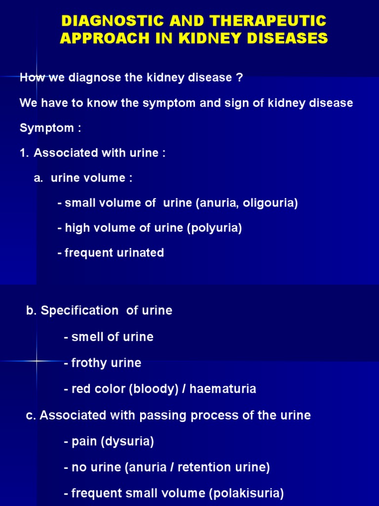 Kidney Disease Diagnosis and Tests | PDF | Renal Function | Kidney