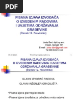 IZJAVA IZVOĐAČA RADOVA - II Krug | PDF