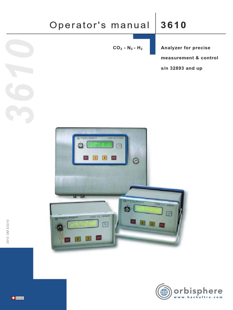 Orbisphere 3610 | PDF | Calibration | Pressure