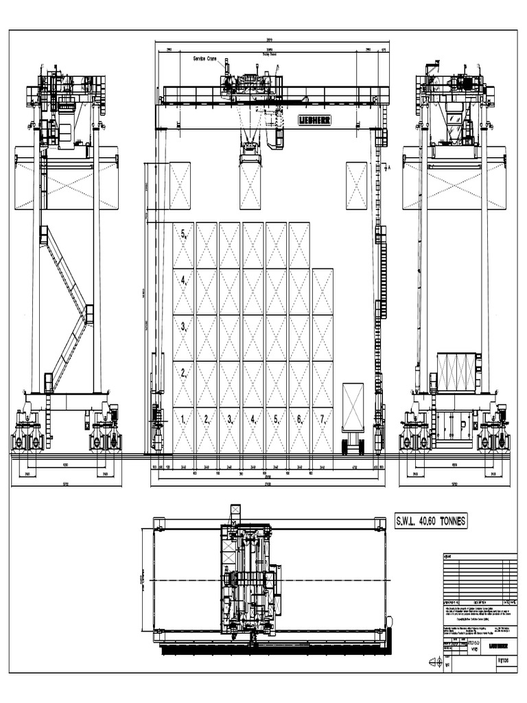 Liebherr RTG 7 - 5 - 2 GA Drawing | PDF