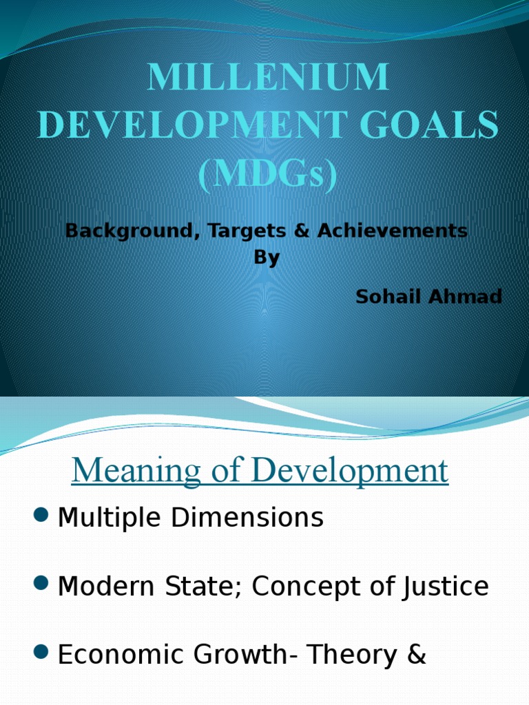 Millenium Development Goals | PDF