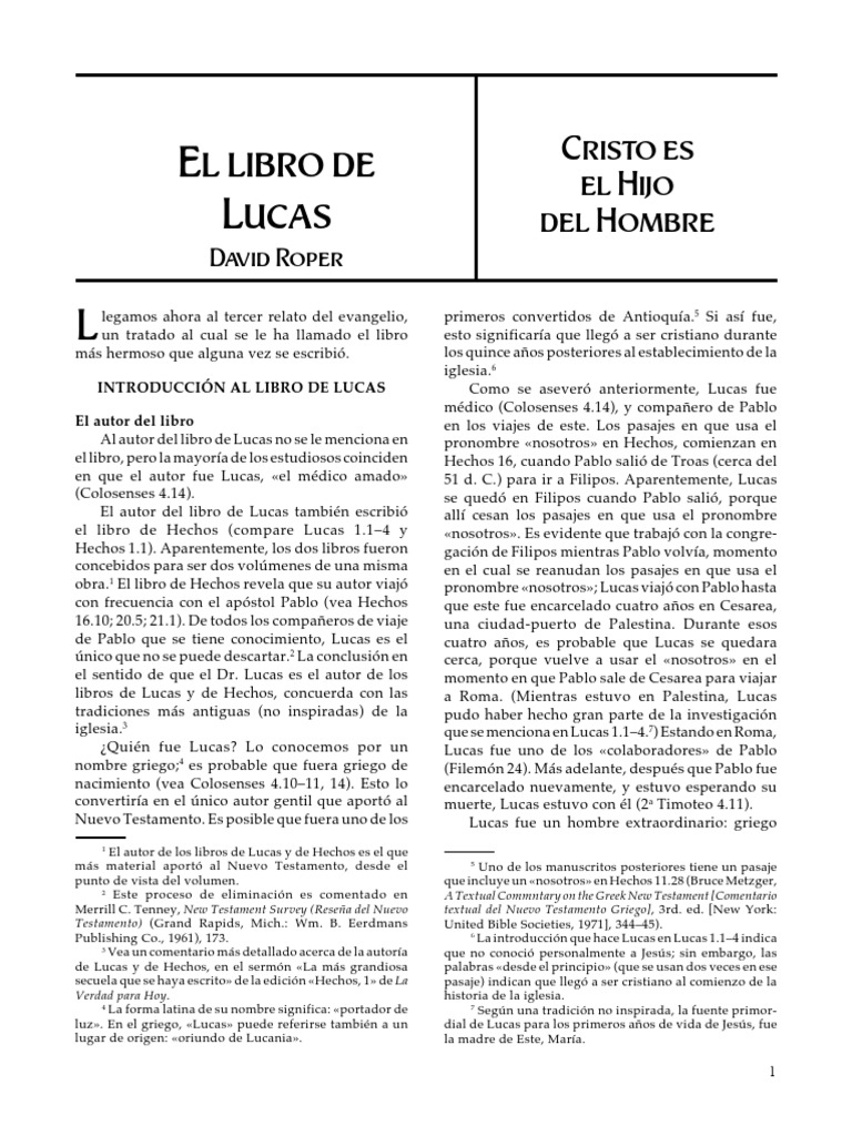 El Libro de Lucas | PDF | Evangelio De Lucas | Pablo el apóstol
