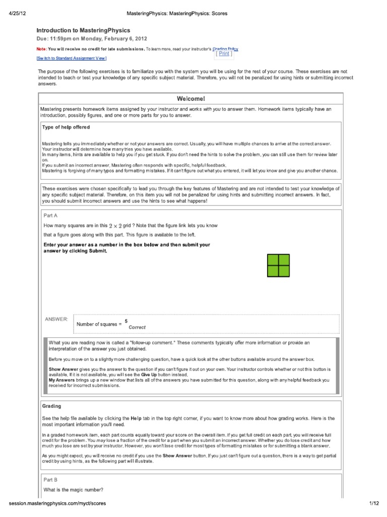 Introduction To MasteringPhysics PDF | PDF