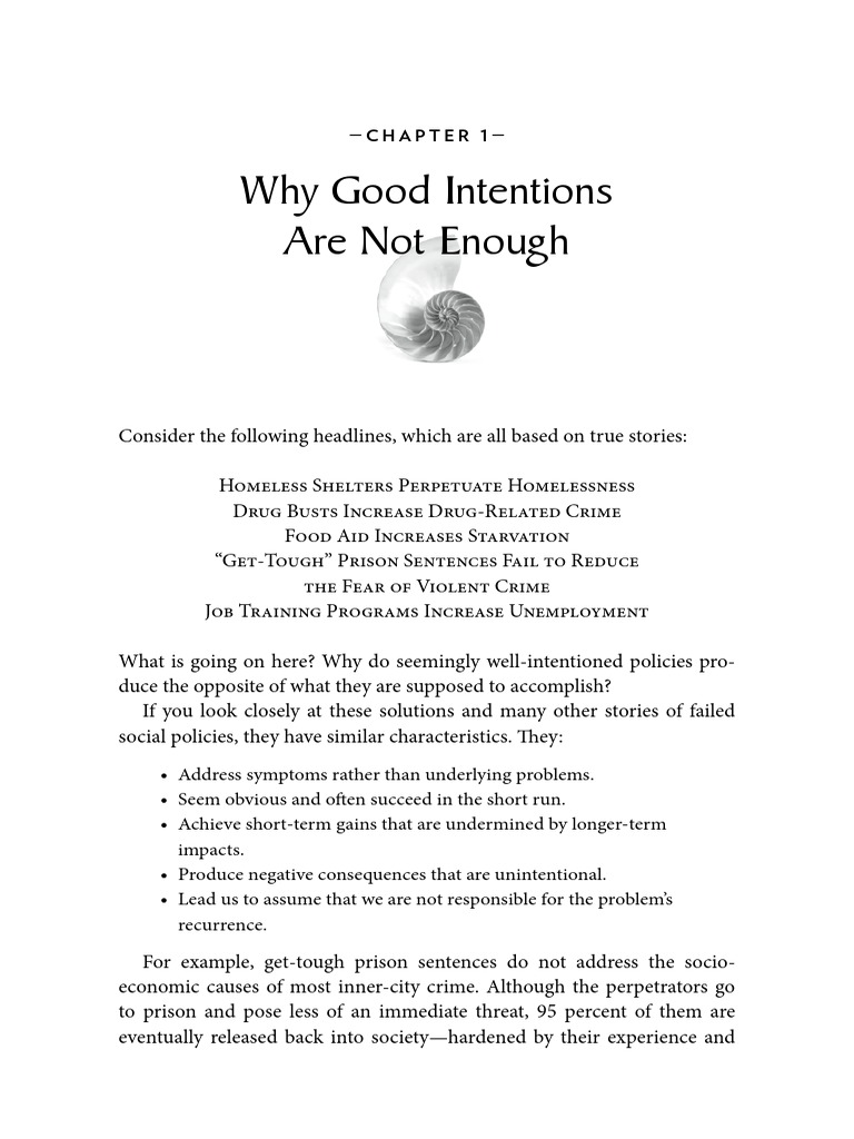 Systems Thinking For Social Change: Why Good Intentions Are Not Enough ...