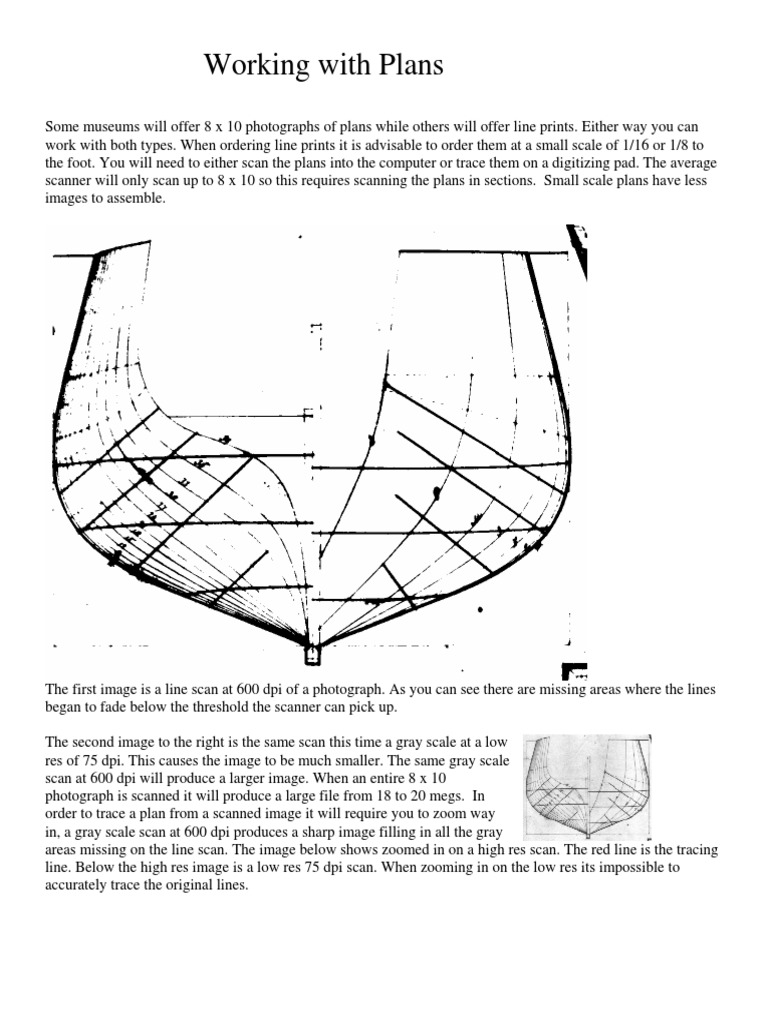 Scanning and Tracing Ship Plans | PDF