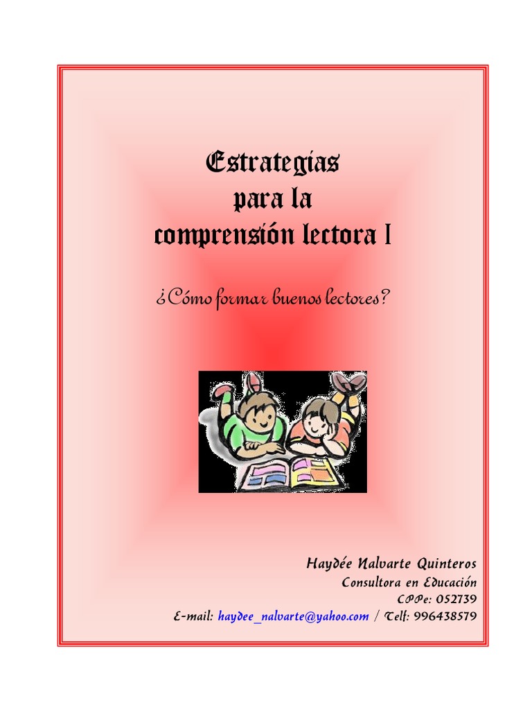 Estrategias Comprension Lectora I. Haydee | PDF | Lectura (proceso ...