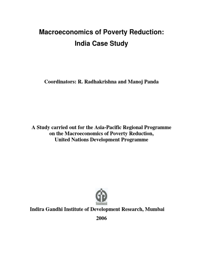 Macroeconomics of Poverty Reduction: India Case Study | PDF | Poverty ...