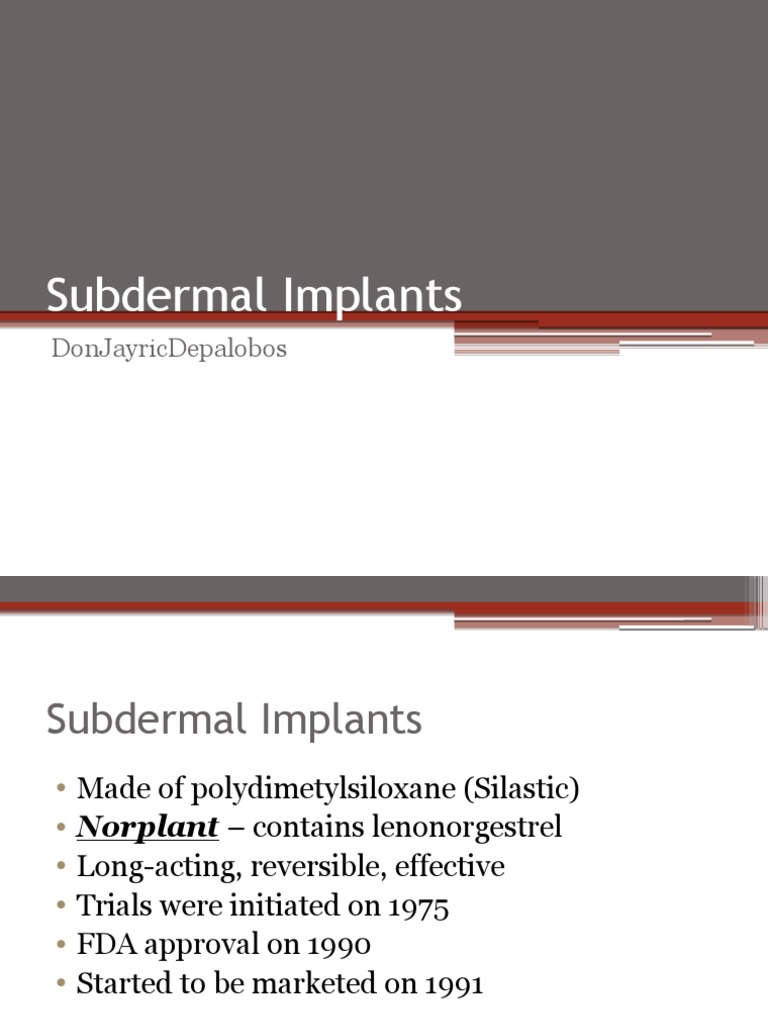 Overview of Subdermal Implants | PDF | Science & Mathematics