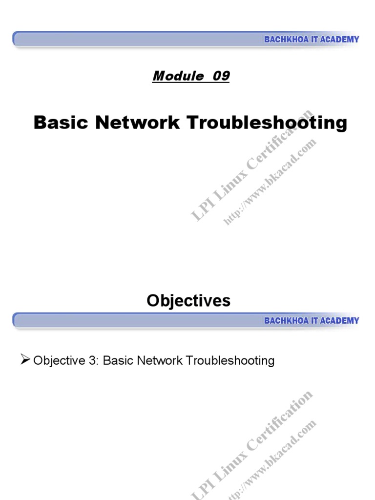 Module 09 - Basic Network Troubleshooting | PDF | Computers | Technology & Engineering