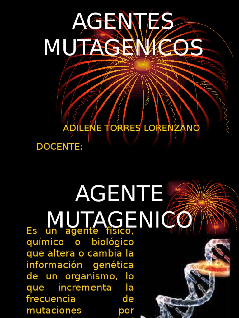 Agentes Mutagénicos: Tipos y Efectos | PDF | Mutageno | Ultravioleta