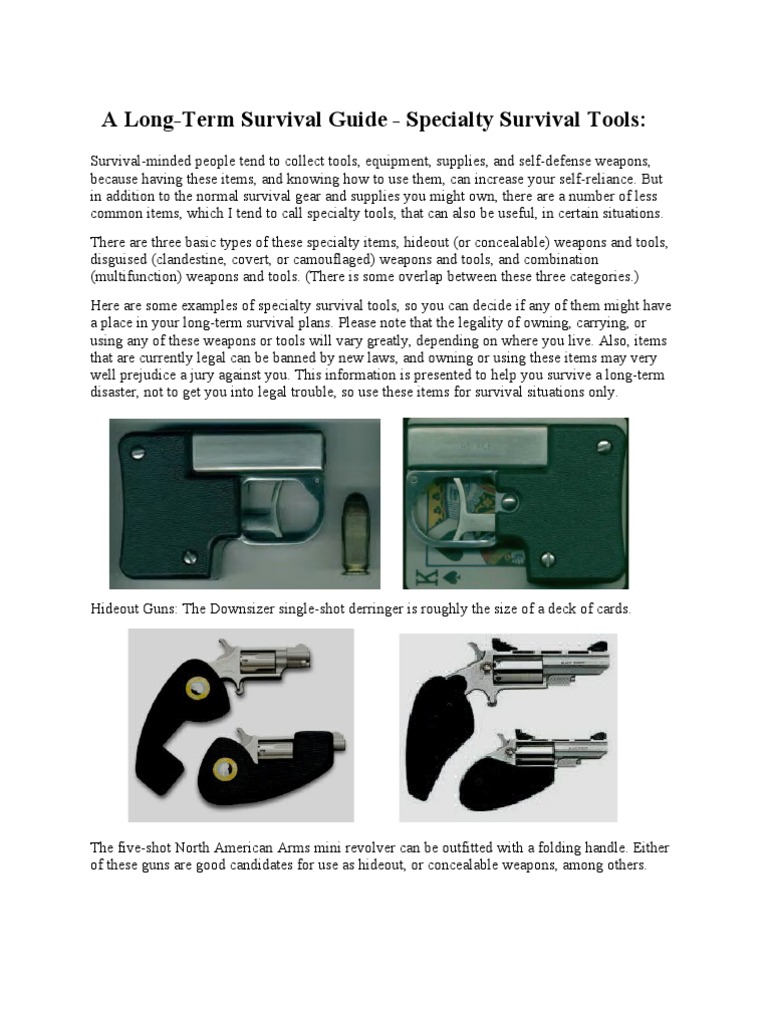 A Long-Term Survival Guide - Specialty Survival Tools | PDF | Home & Garden