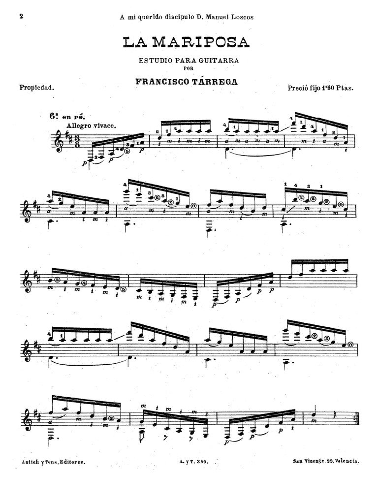 La Mariposa Tarrega | PDF