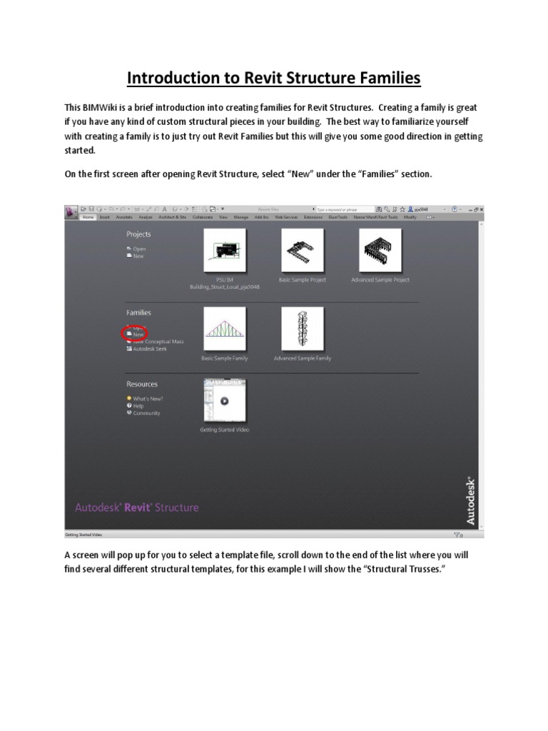 Revit Structure Families Guide | PDF | Truss | Autodesk Revit