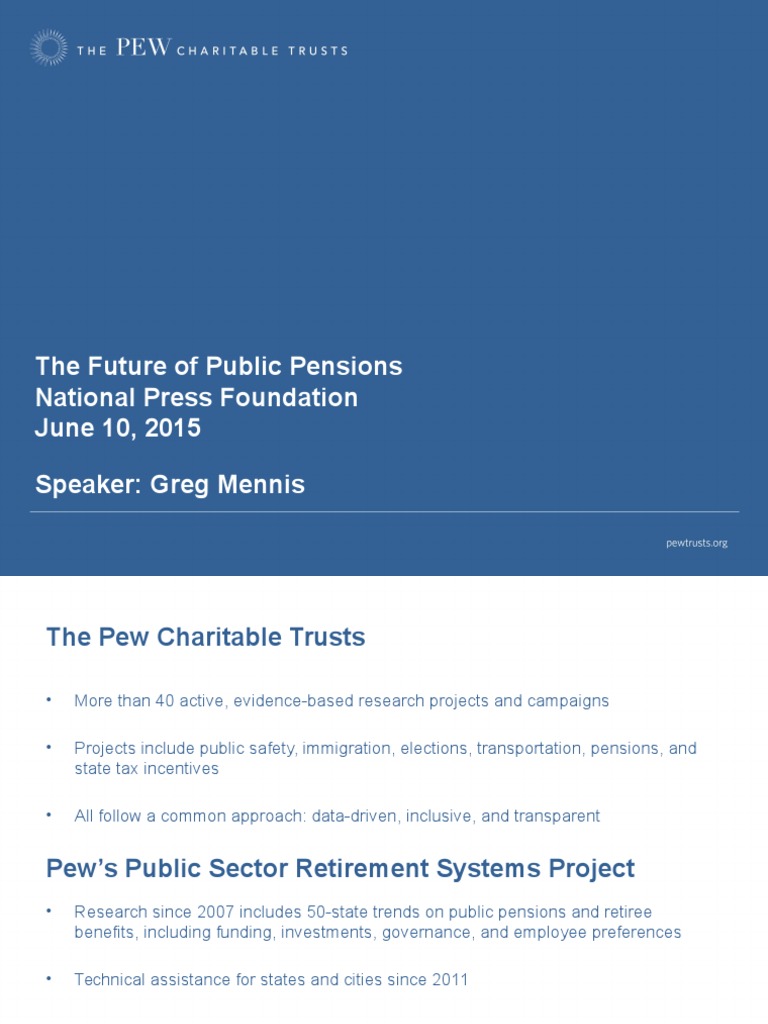 The Future of Public Pension | PDF | Defined Benefit Pension Plan | Pension