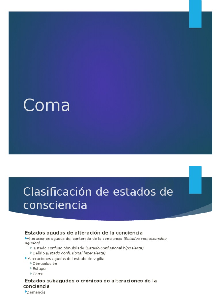 Clasificación y Causas del Coma | PDF | Coma | Carrera
