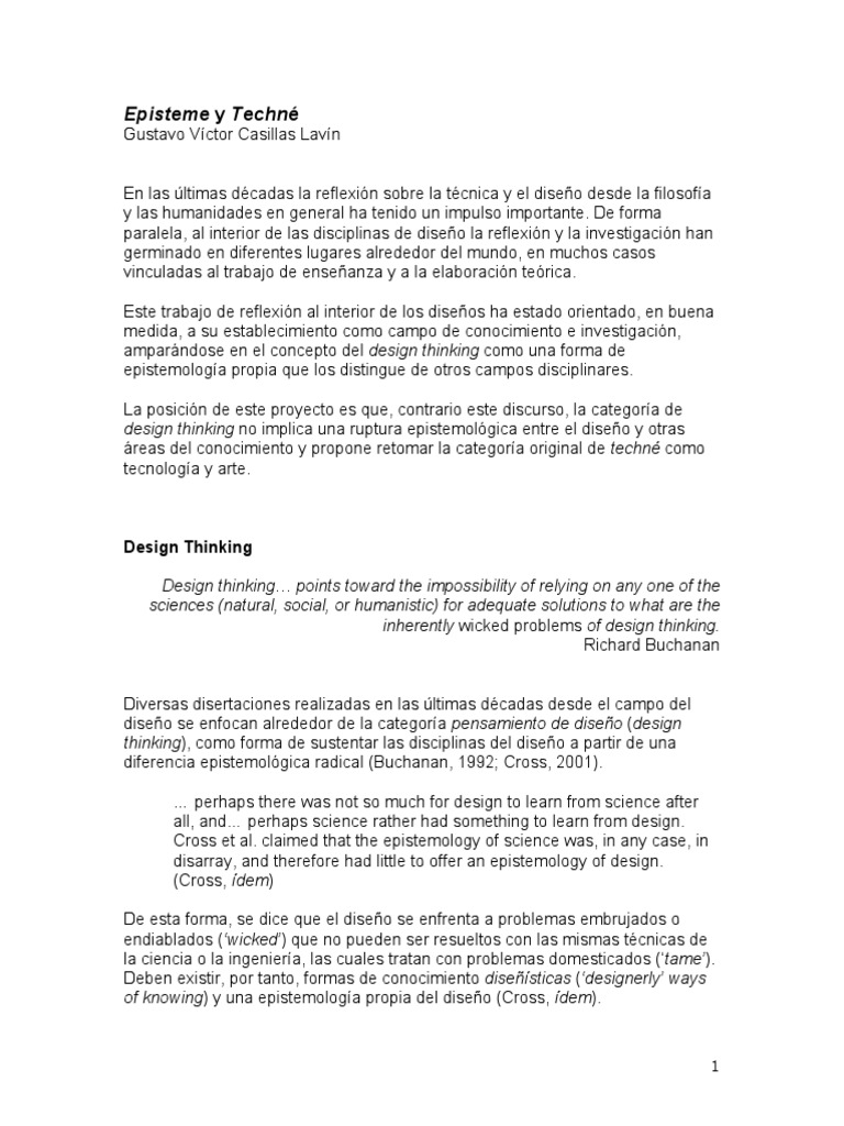 Episteme y Techné | PDF | Filosofía | Arte